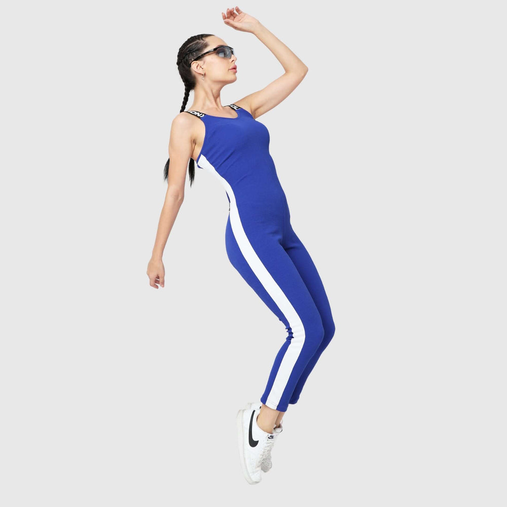 NYK Jacquard Training Jumpsuit - Royal Blue
